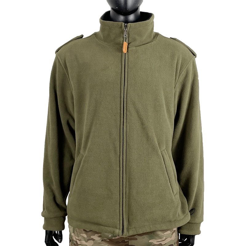 Wholesale Olive Green And Black Military Double Sided Fleece Jacket ...